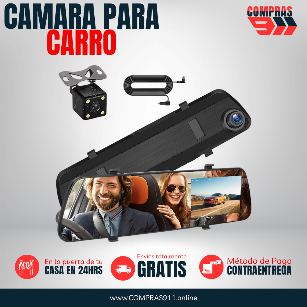 Retrovisor Inteligente 4" Full HD con Cámara Delantera y Trasera ...